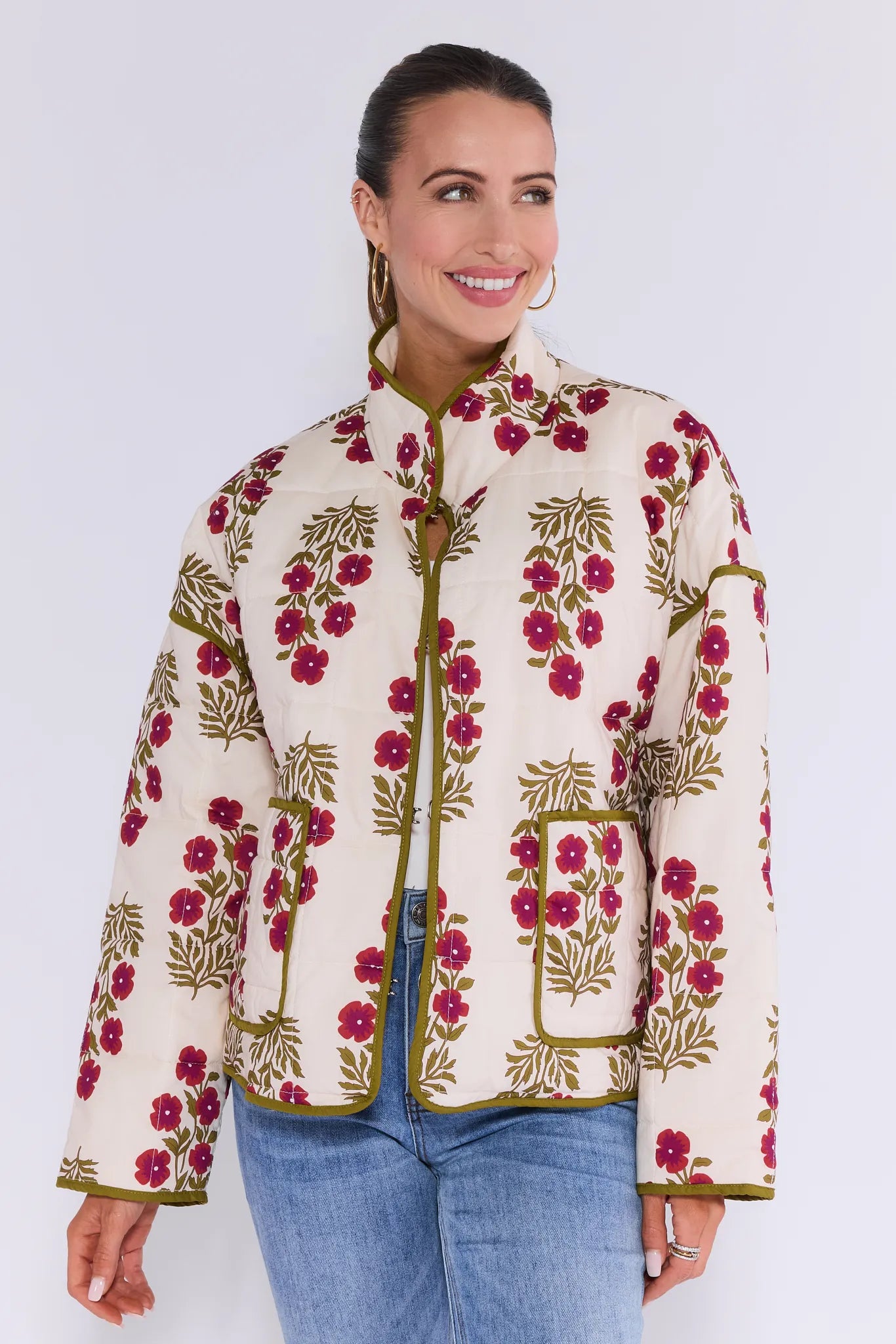 Lonnie Floral Quilted Jacket | Avara