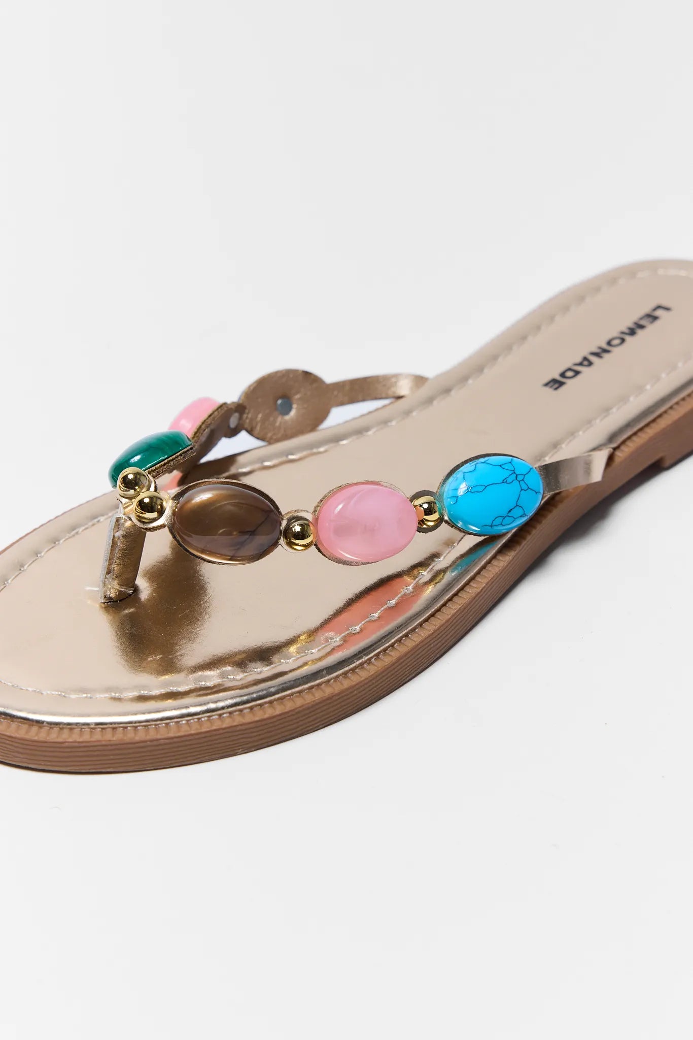 Felicity Gold Gem Sandals | Avara
