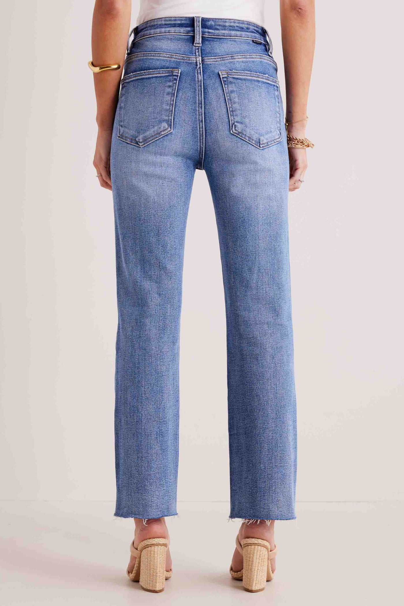 Women's High Rise Stretch Denim Jeans - Ankle Crop