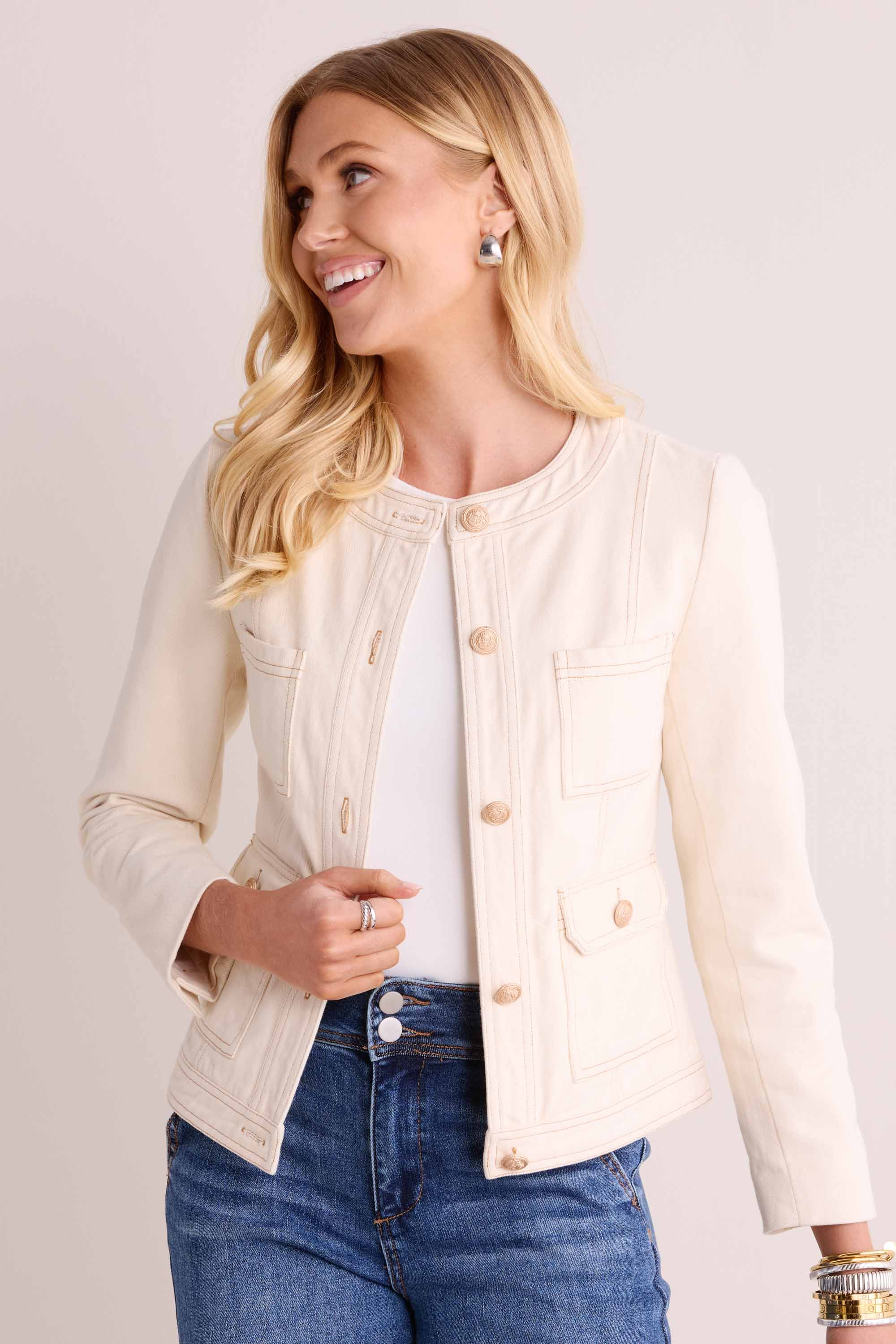 Rhodes Jacket- Ivory