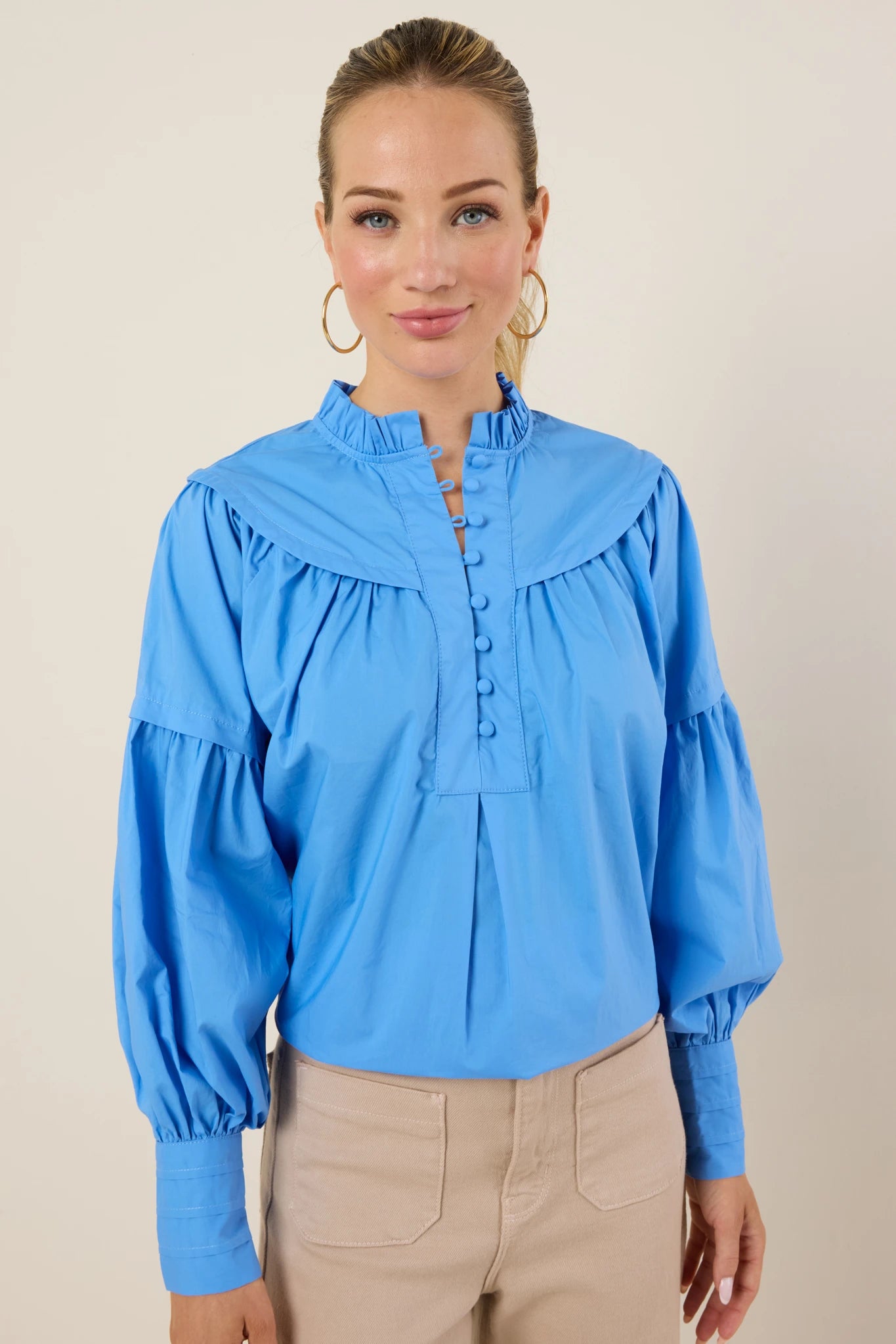 Jody Blue Button Up Top | Avara